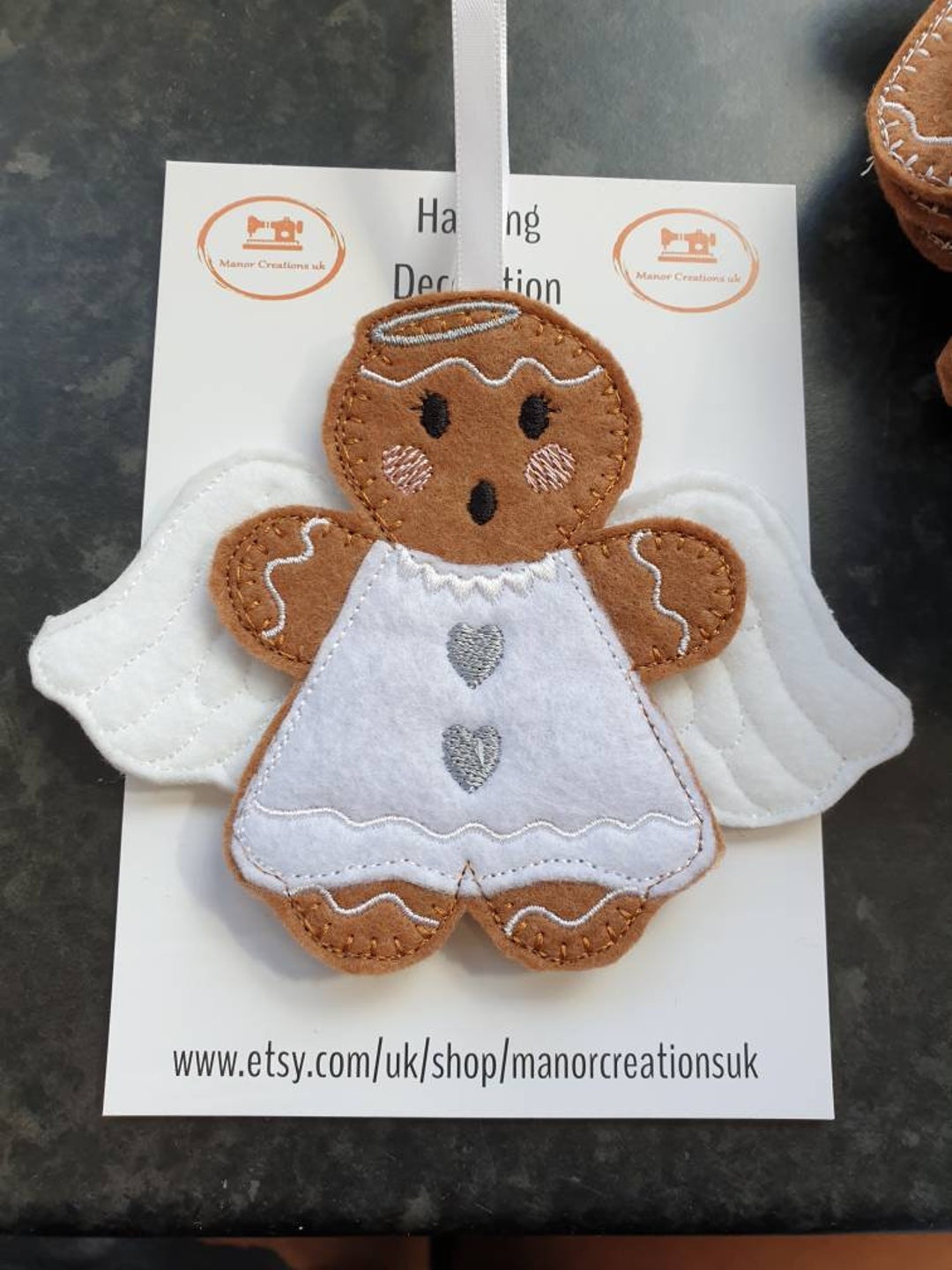 Gingerbread Angel Christmas Decoration - Etsy