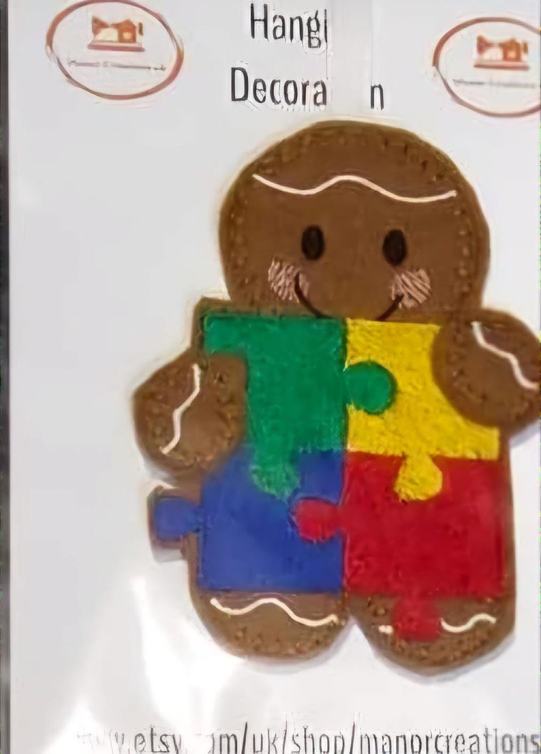 Gingerbread Autistic Hanging Decoration - Etsy