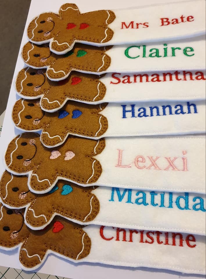 Bookmark Gingerbread Personalised Bookmark - Etsy UK