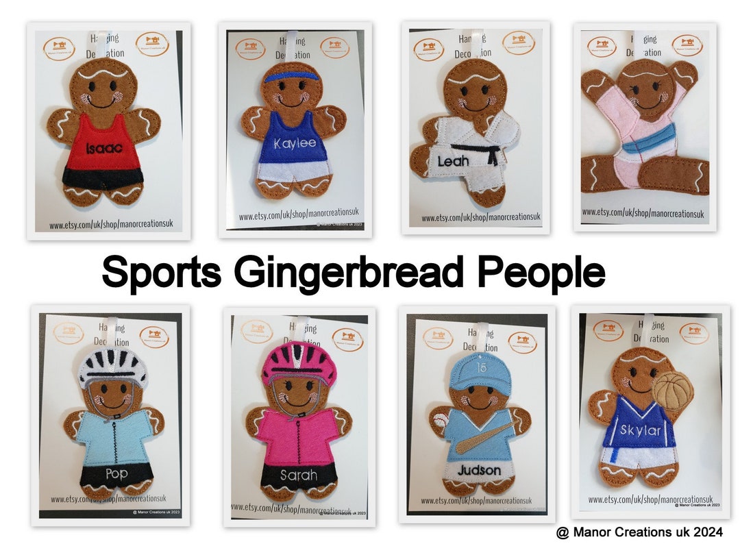 Sports Activities for Gingerbread People Football Cricket Rugby Golf ...
