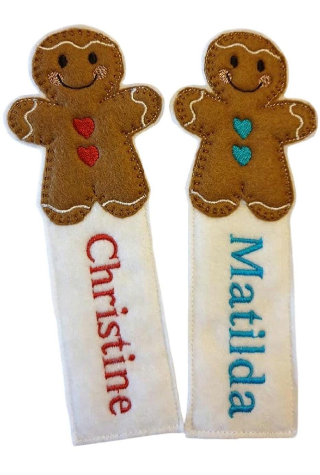 Bookmark Gingerbread Personalised Bookmark - Etsy UK