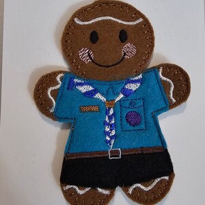 Gingerbread Scout Felt Decoration: Hanging Ornament, Keyring, Magnet ...