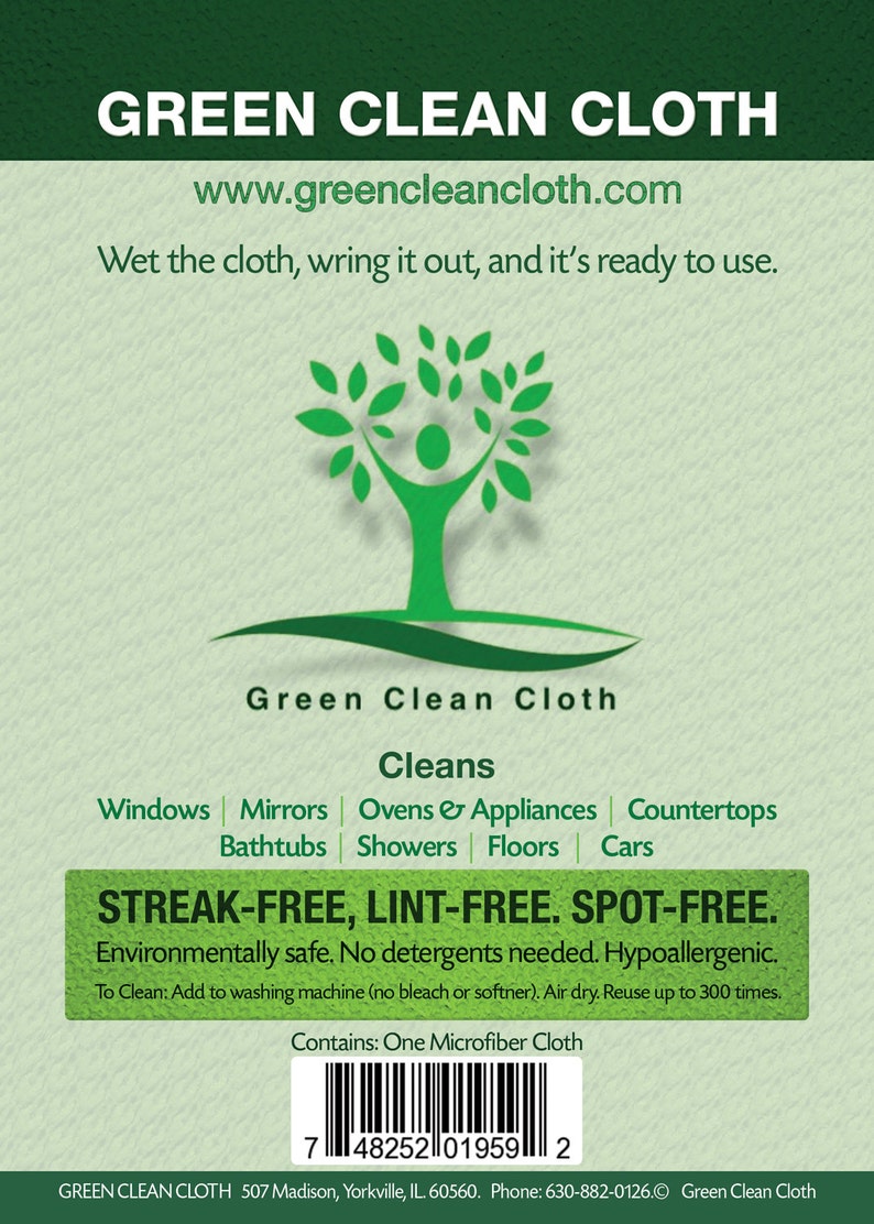 Green Clean Cloth by Peeka - Etsy