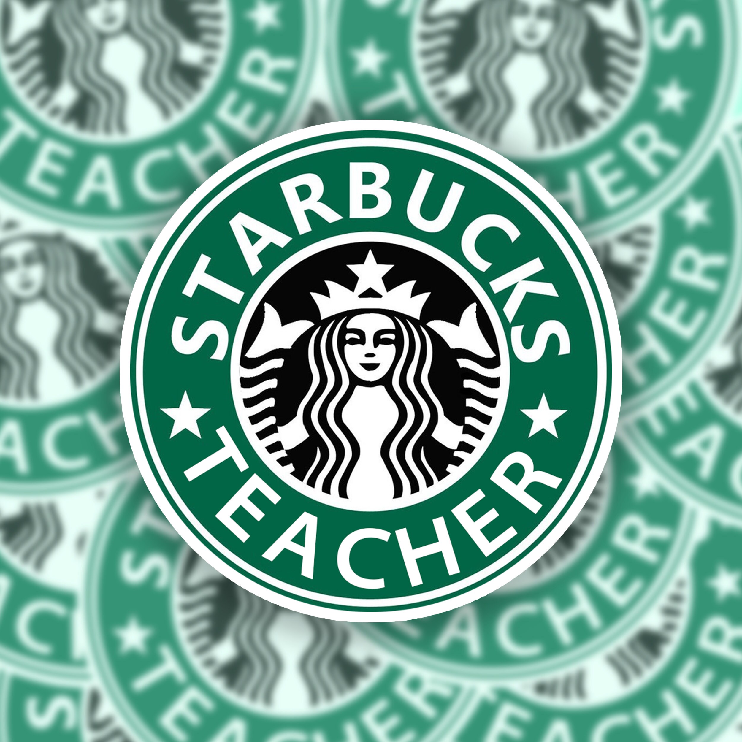 Starbucks Teacher Sticker Teacher Gift Gifts for Teacher | Etsy