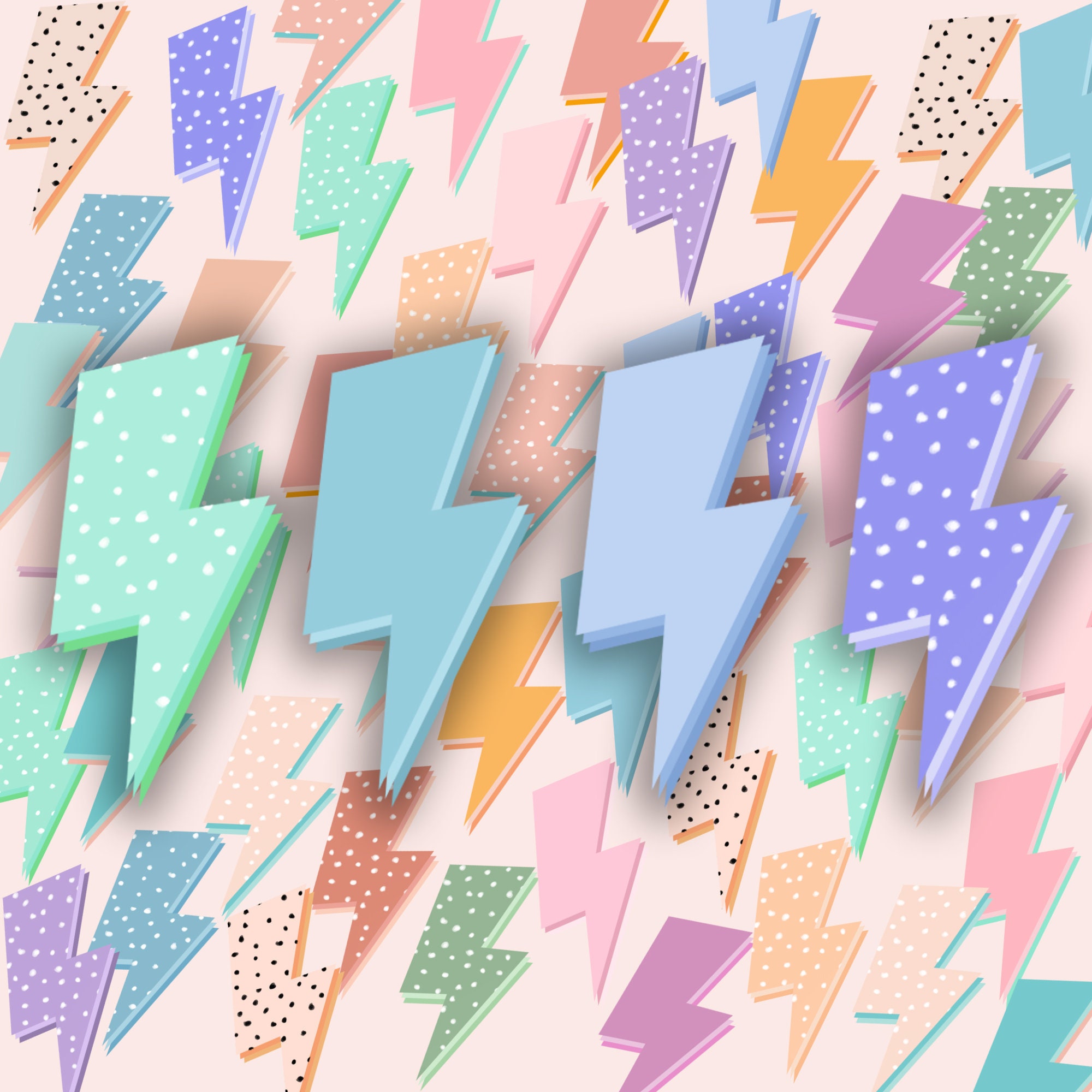 Lightning Bolt Sticker Pack | Etsy