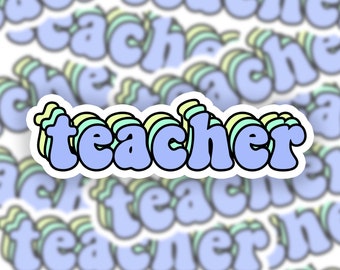 TEACH Teacher Sticker Teacher Gift Personalized Teacher - Etsy