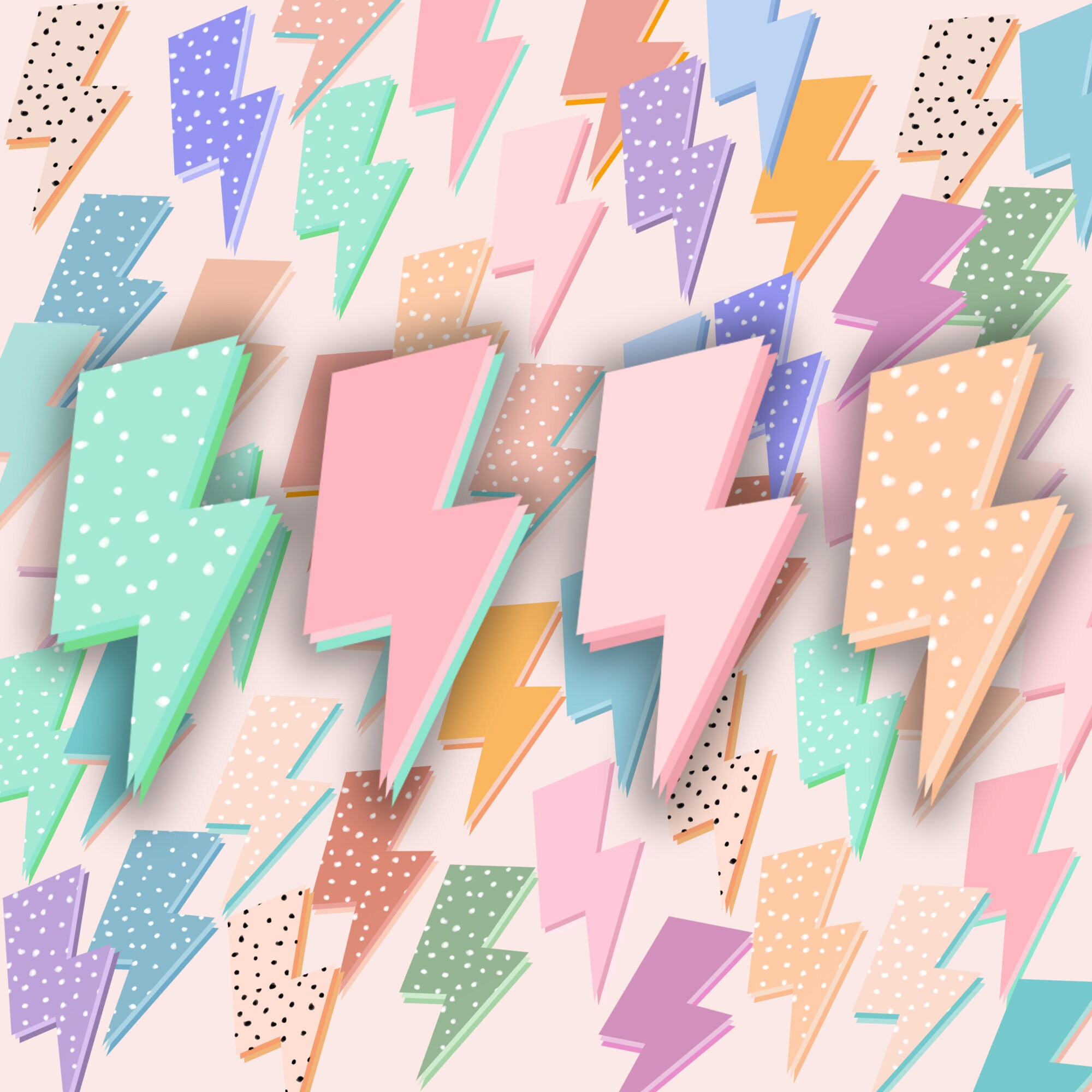 Lightning Bolt Sticker Pack | Etsy