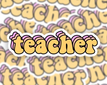 TEACH Teacher Sticker Teacher Gift Personalized Teacher - Etsy