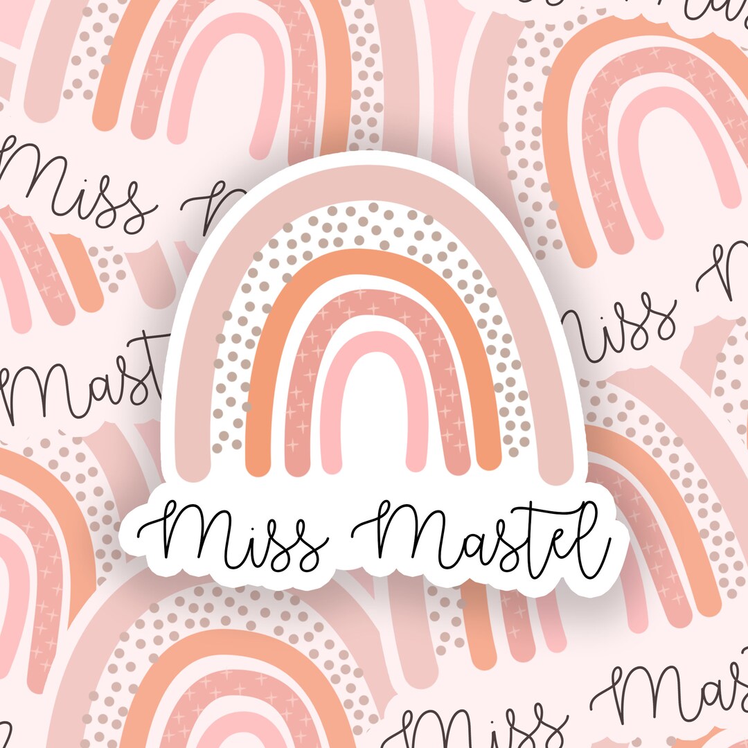 CUSTOM Rainbow Teacher Sticker Teacher Gift Personalized Teacher ...