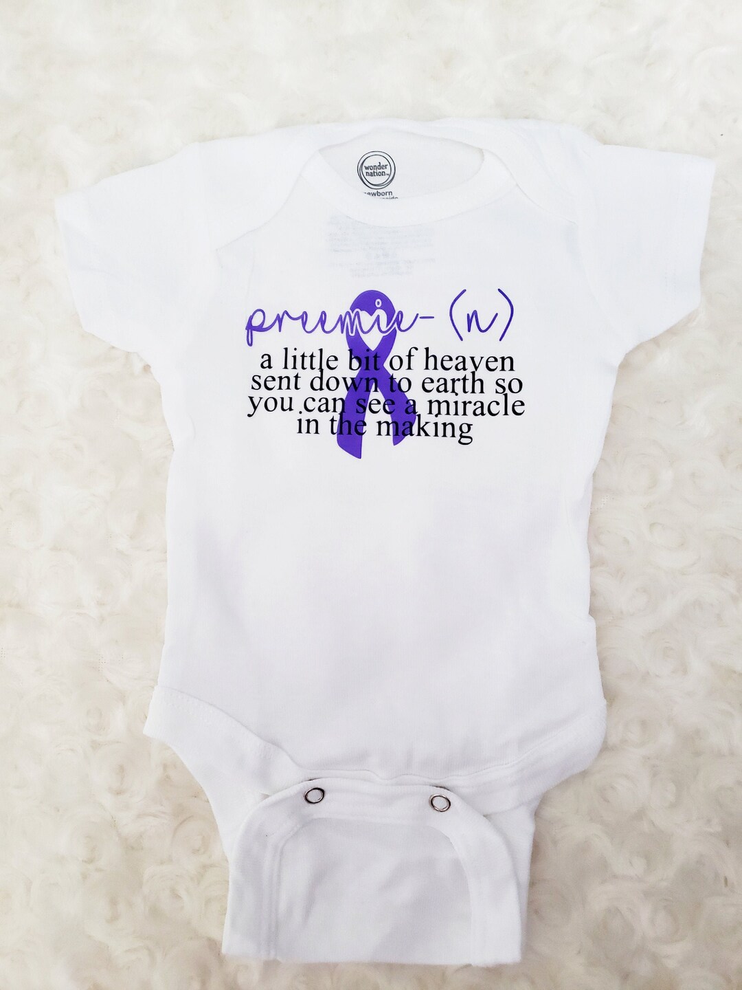 Toddler & Baby Sizes Preemie Defintion Purple Ribbon - Etsy