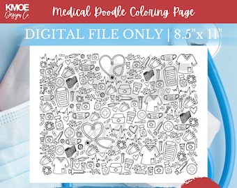 Instant Download Medical/doctor/nurse Coloring Pages-cp002 - Etsy