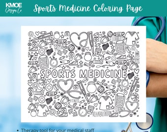 Physical Therapy Coloring Pages - Etsy