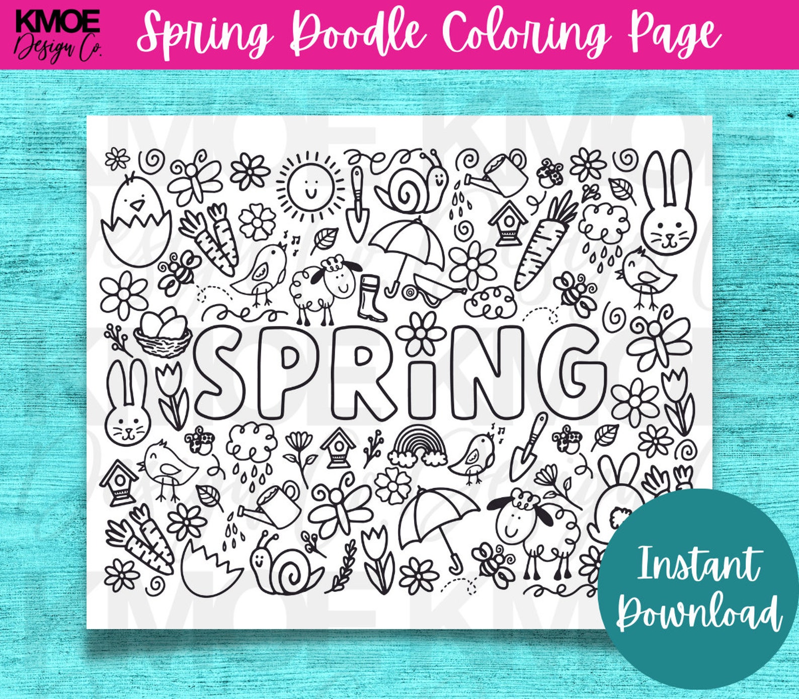Coloring Pages Spring Coloring Pages for Kids Printable - Etsy