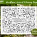 Woodland Animal Coloring Page Printable Coloring Book Coloring Pages ...