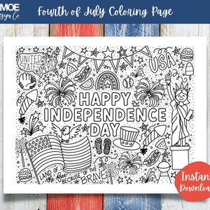 Fourth of July Independence Day Coloring Pages Printable Coloring Page ...