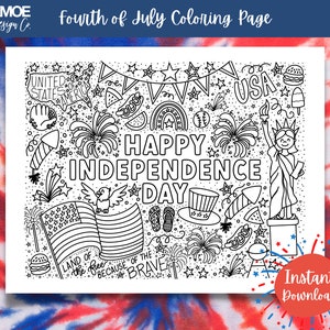Fourth of July Independence Day Coloring Pages Printable Coloring Page ...