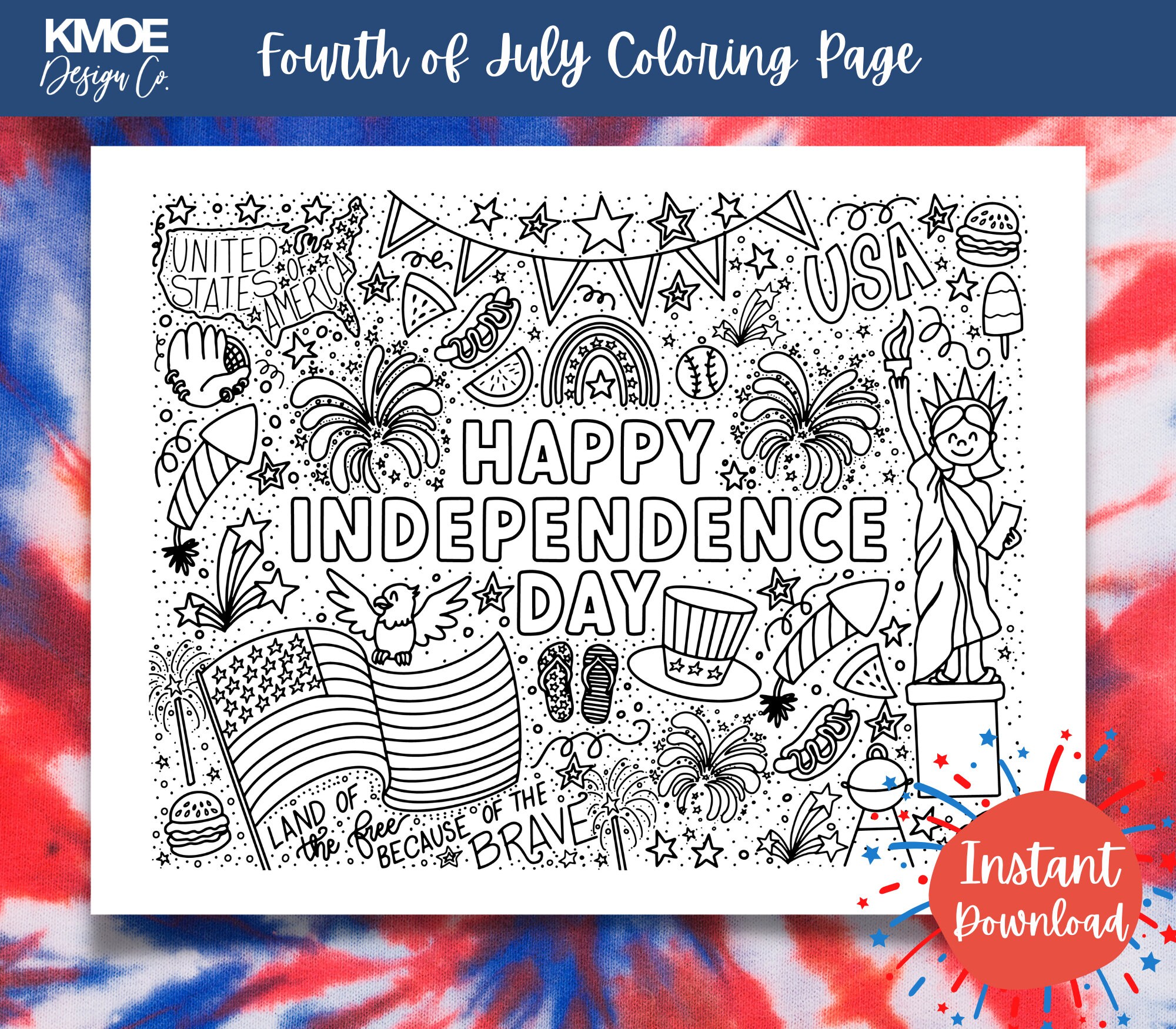 Fourth of July Independence Day Coloring Pages Printable Coloring Page ...