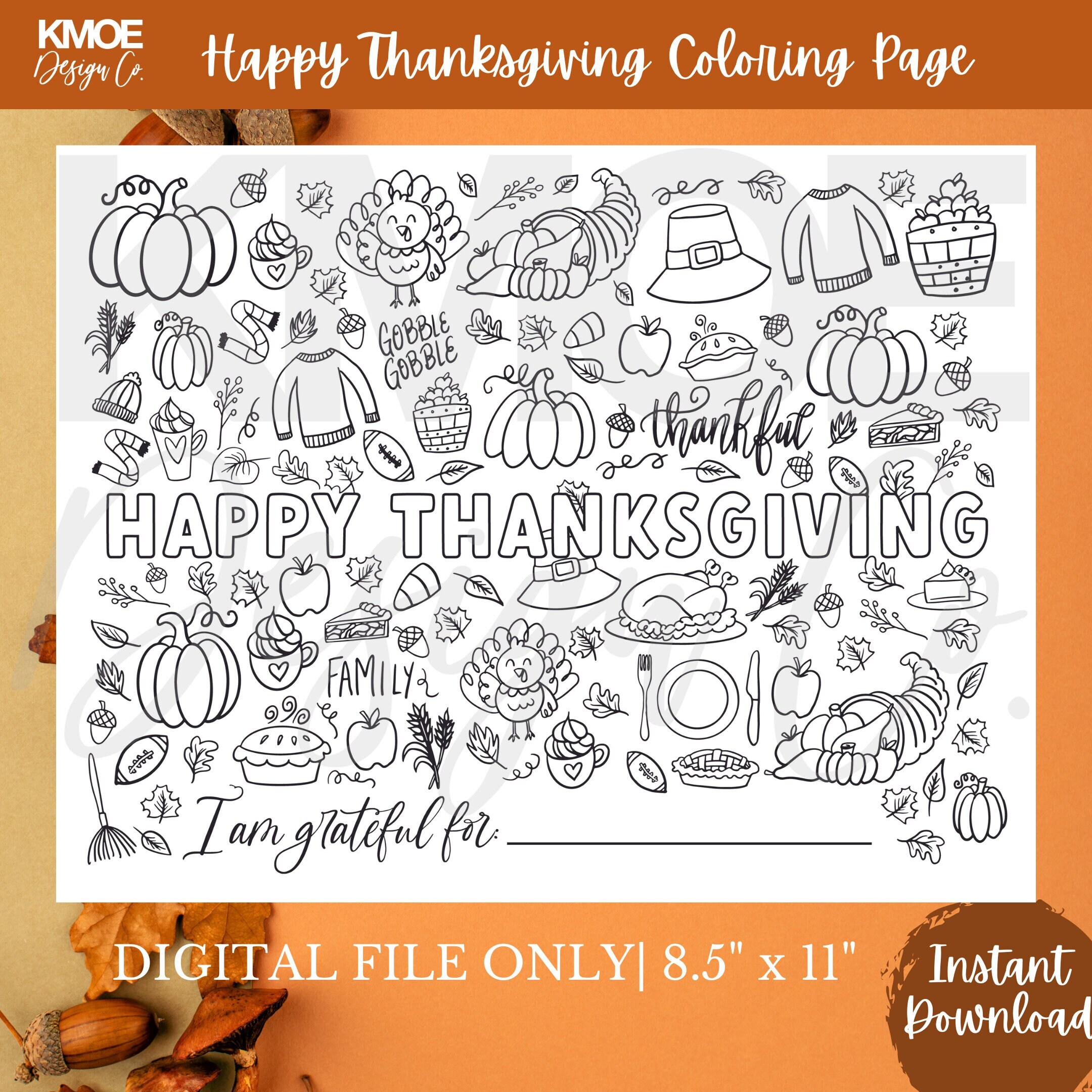Coloring Pages For Kids Printable Thanksgiving