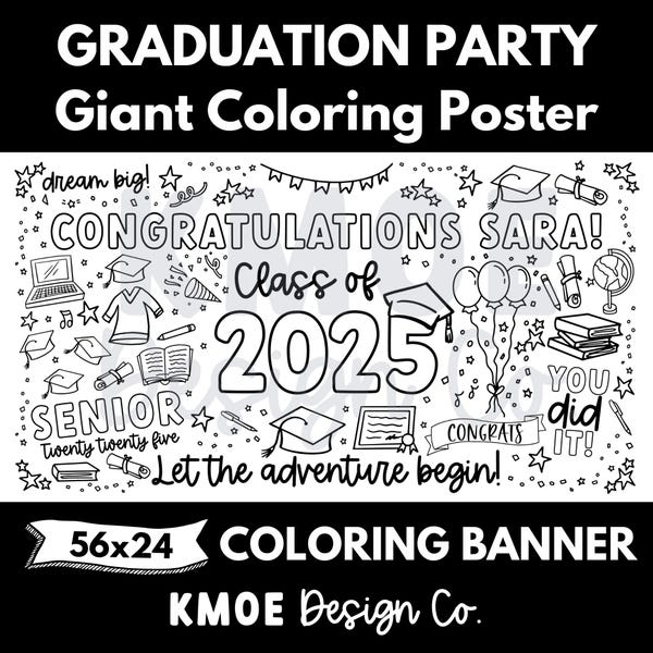 Class of 2025 Coloring Page - Etsy