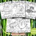 Coloring Book Animal Alphabet Printable Safari Animal Kids Baby Shower ...