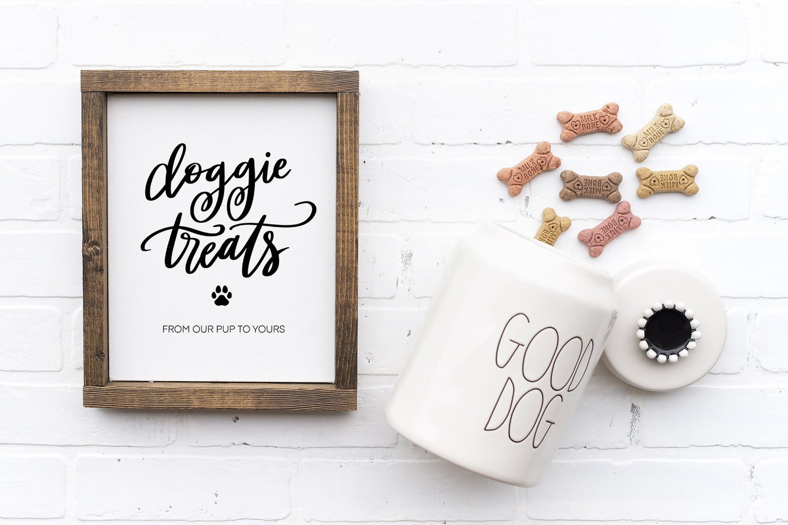 Printable Dog Treat Favor Sign Dog Biscuit Sign Wedding Dog - Etsy