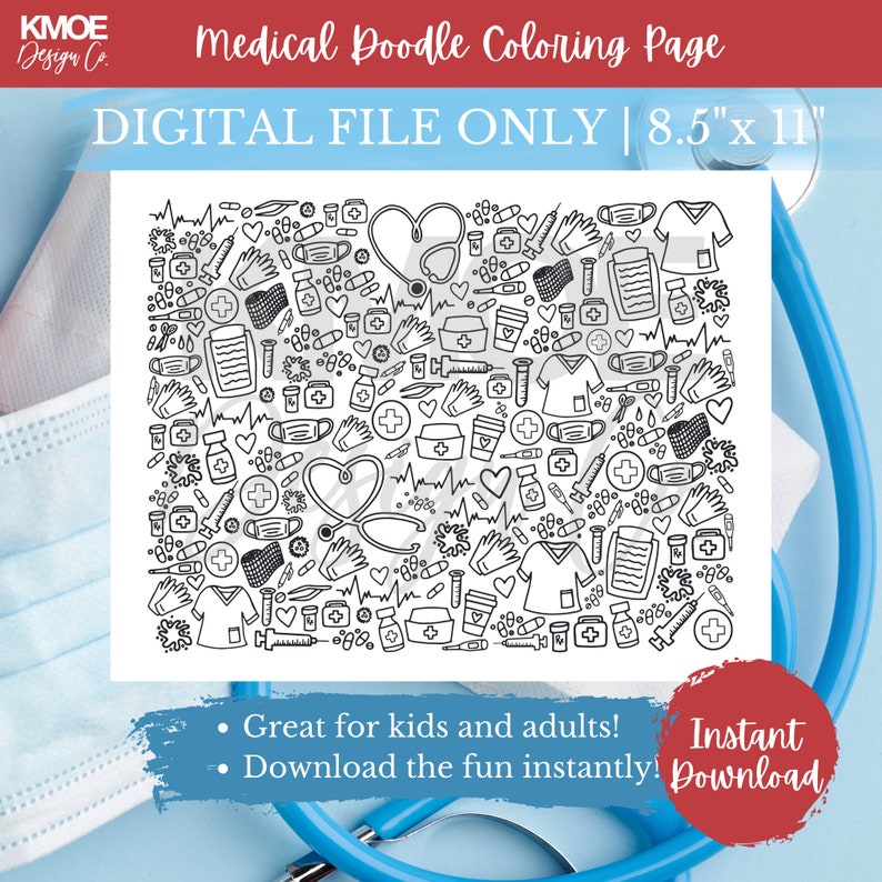 Hospital Week Coloring Pages Nurses Week Coloring Page Medical Kids ...