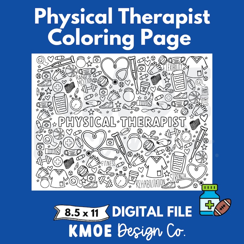 Physical Therapist Coloring Page Physical Therapy Sports Medicine ...