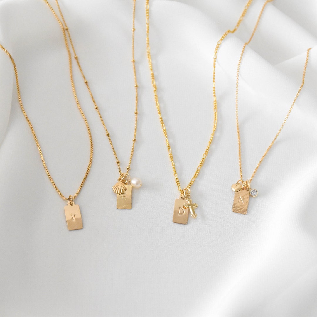 Build Your Own Initial Tag Necklace - Tag Necklace, Dog Tag Necklace ...