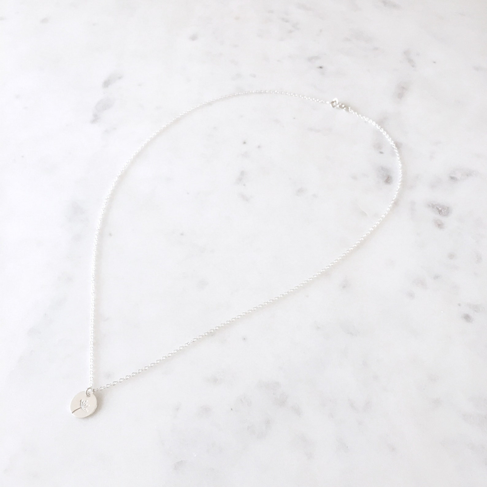 Dandelion Necklace - Sterling Silver Dandelion Pendant, Dandelion ...