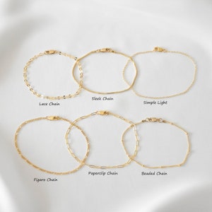 Single Chain Bracelet - Gold Filled Bracelet, Chain Bracelets, Gold ...