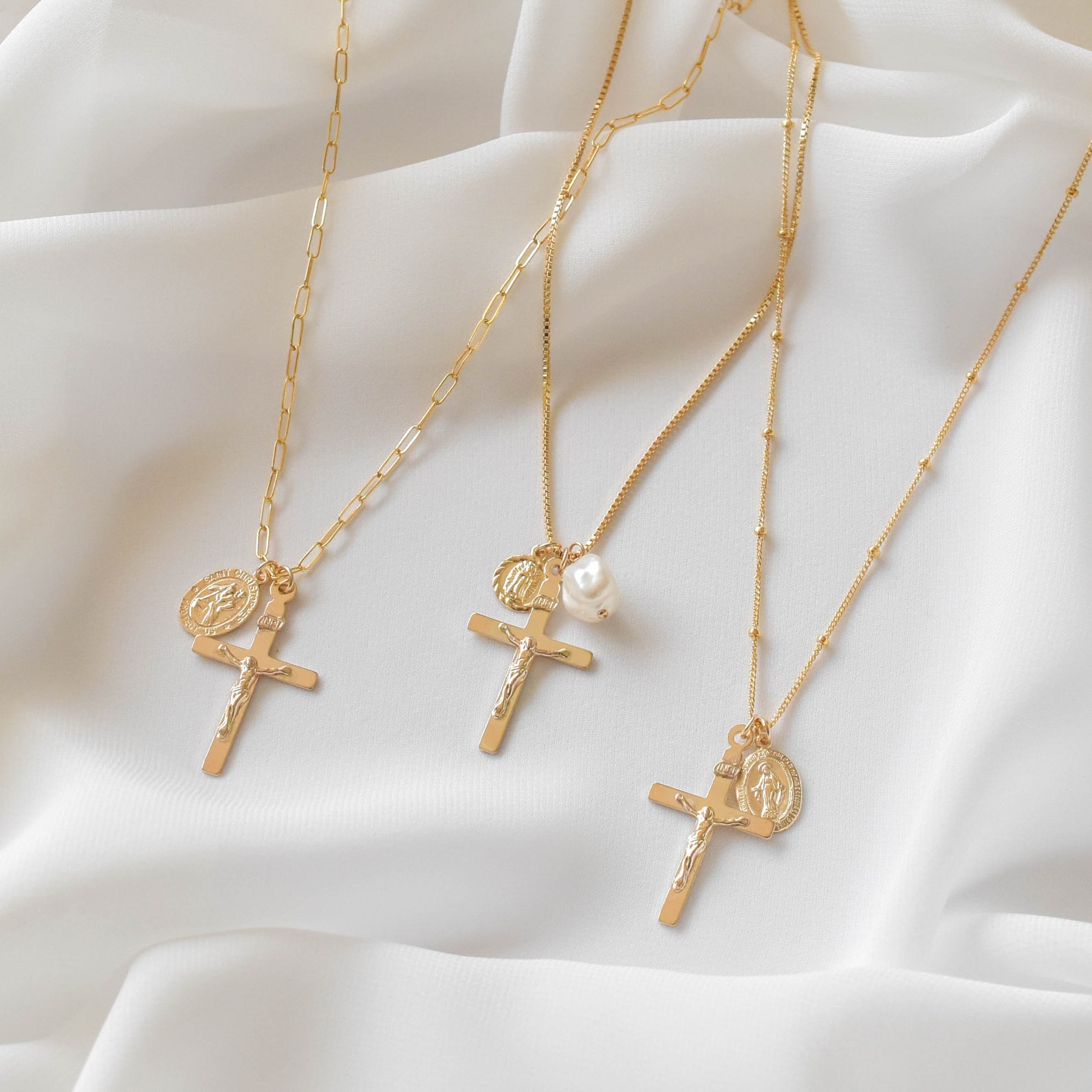 Custom Crucifix Necklace - Gold Crucifix Necklace, Crucifix Pendant ...