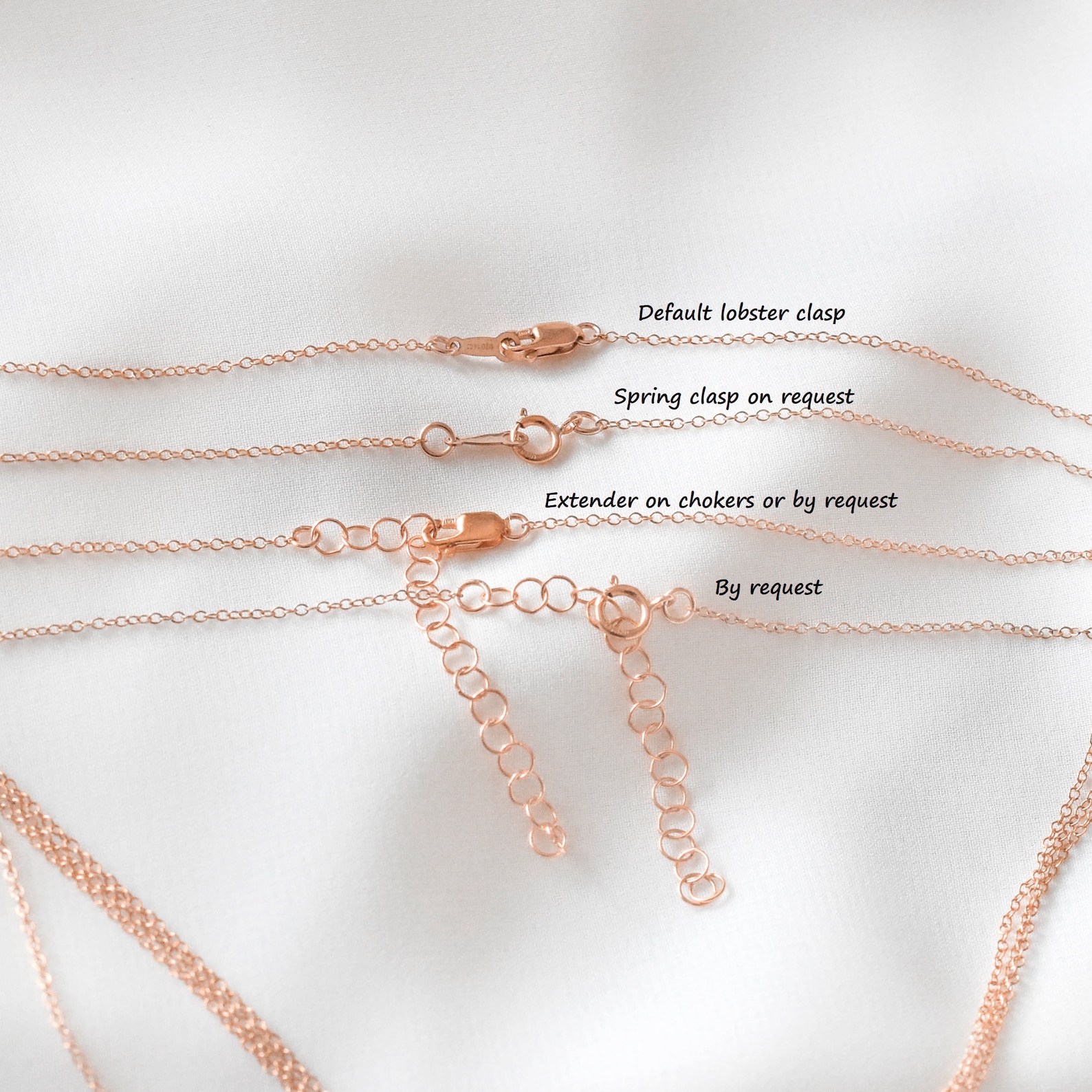Rose Gold Single Chain Necklace Rose Gold Necklaces, Rose Gold Chain ...