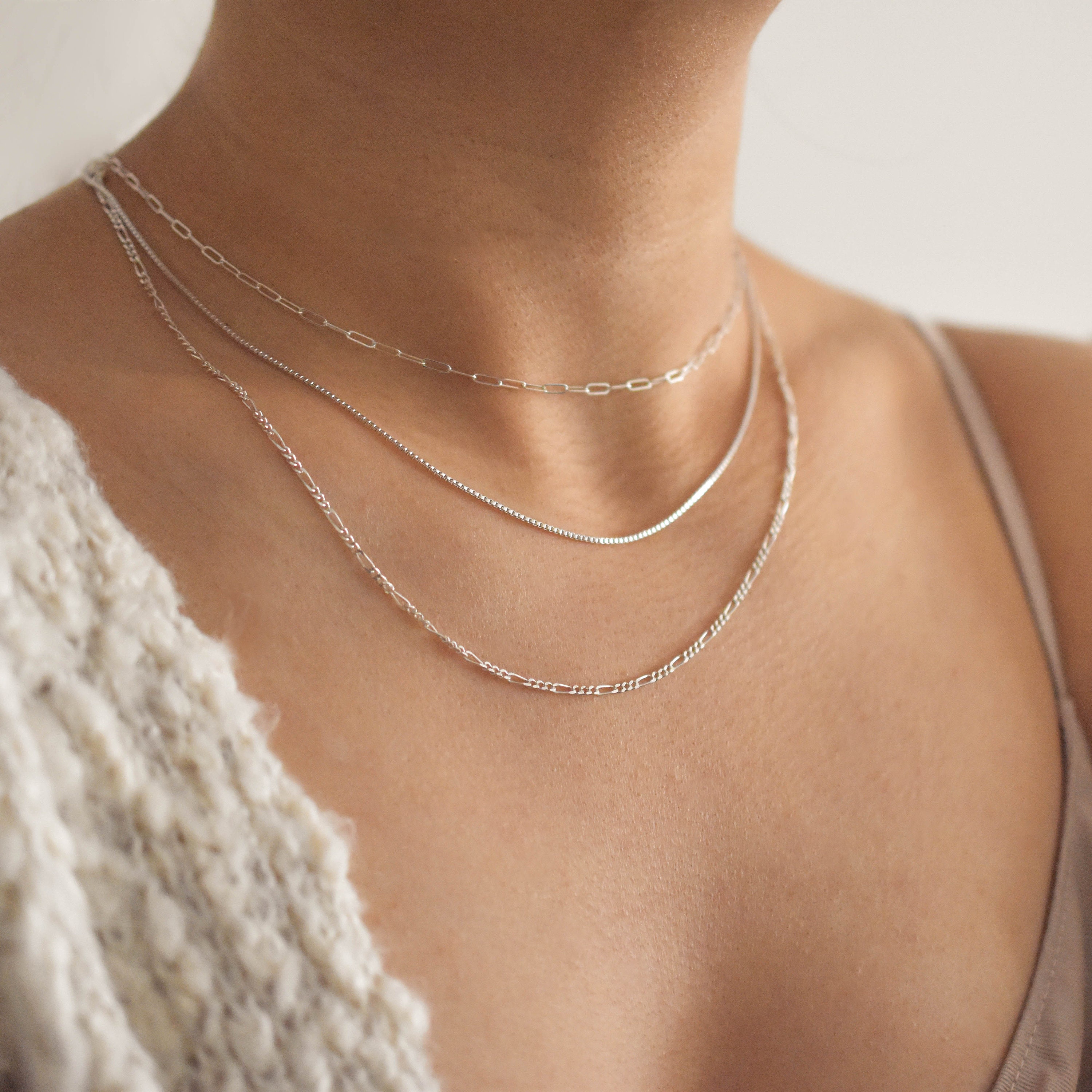 Silver Single Chain Necklace Sterling Silver Chain Silver - Etsy
