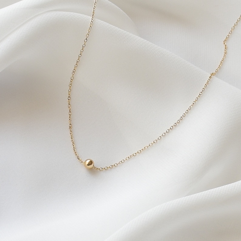 Dainty Gold Bead Necklace Dainty Choker Gold Dainty - Etsy