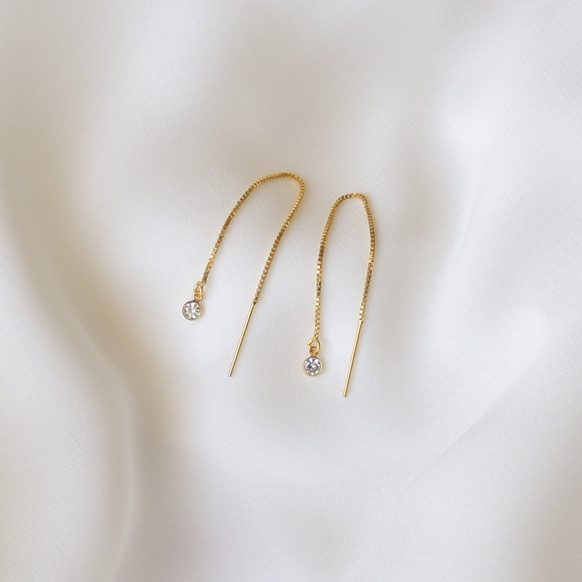 Threader Earrings Gold Threader Earrings Gold Filled - Etsy