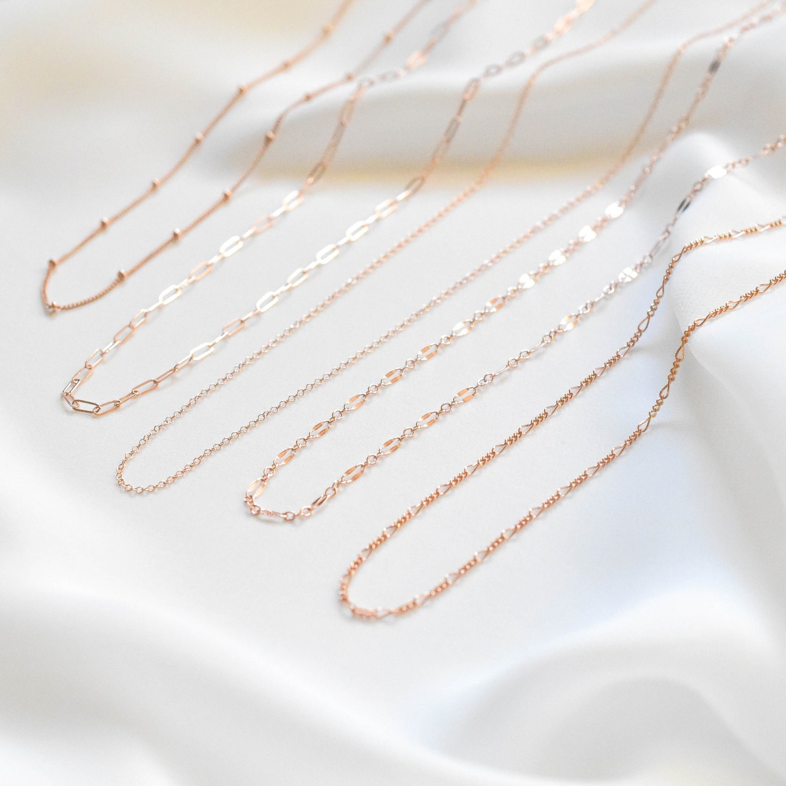 Rose Gold Single Chain Necklace Rose Gold Necklaces, Rose Gold Chain ...