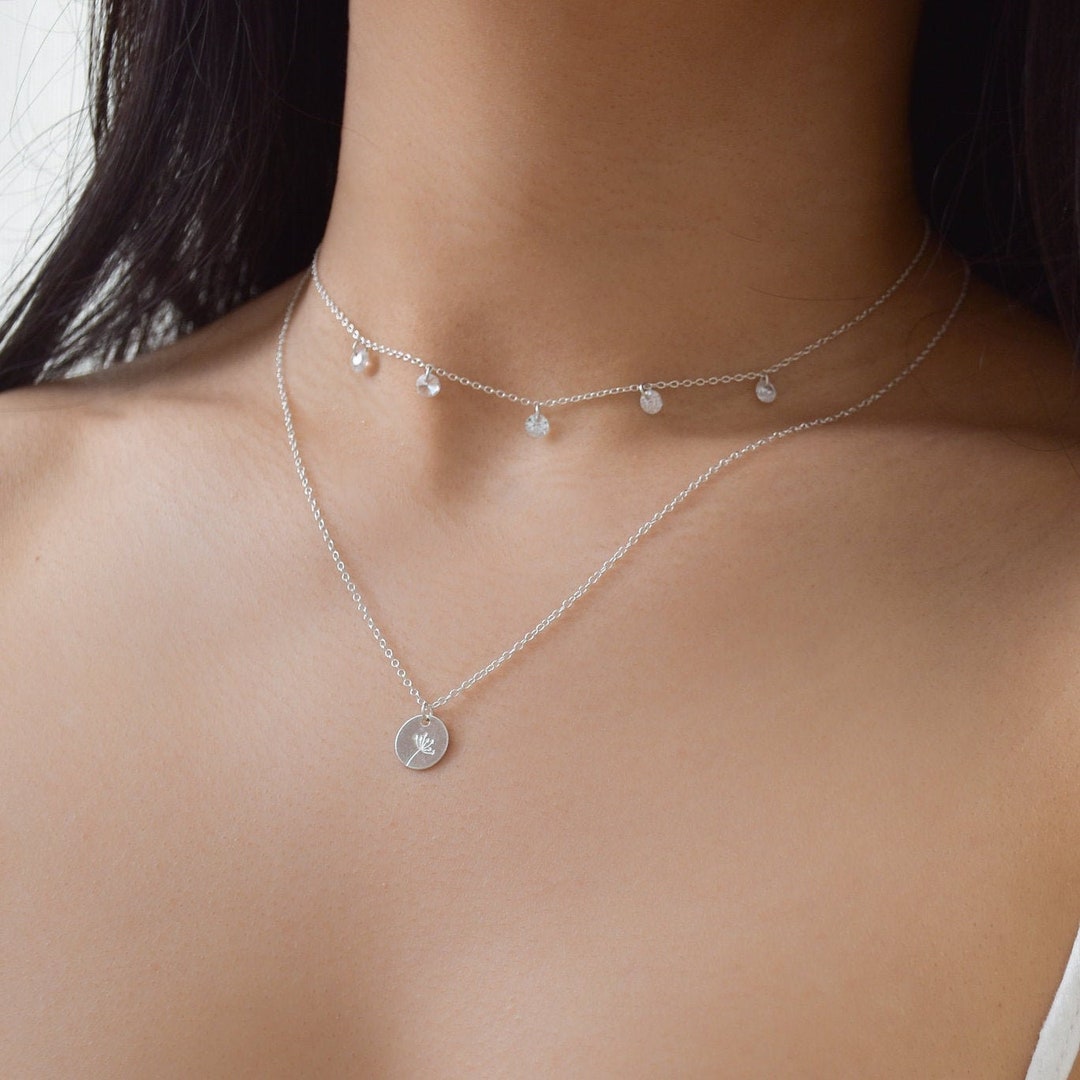 Dandelion Necklace - Sterling Silver Dandelion Pendant, Dandelion ...