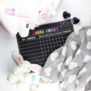 Reusable CHORE CHART With White Chalk Crayon Included Mimics Chalkboard ...