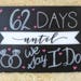 Reusable COUNTDOWN Days Until Sign Includes White Chalk Crayon Mimics ...