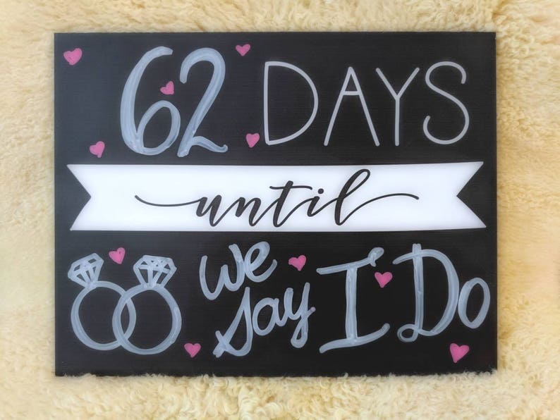 Reusable COUNTDOWN Days Until Sign Includes White Chalk Crayon Mimics ...