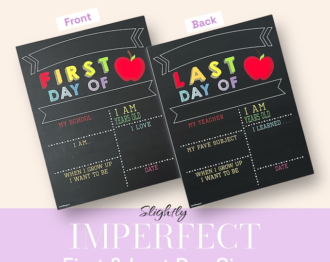 2-in-1 FRENCH First Day of School Sign, First Day of School Version ...