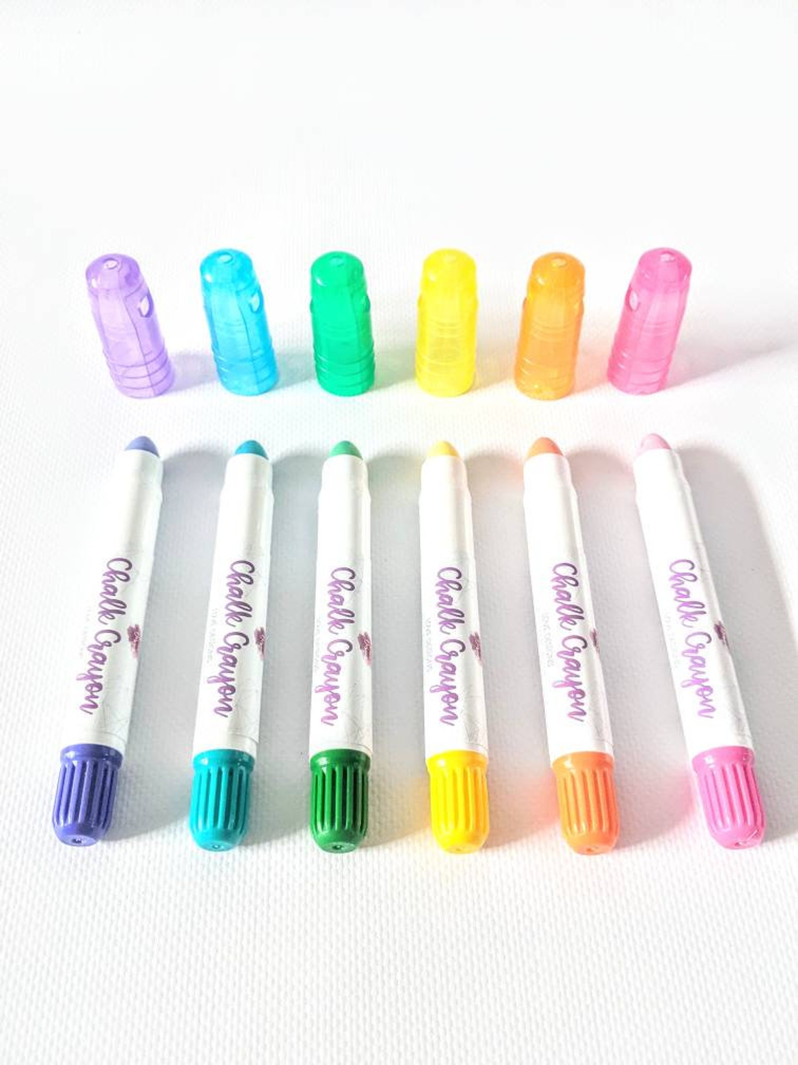 DUST-FREE Chalk Crayons - Non-toxic, Water-based Chalk Pens, Chalk ...