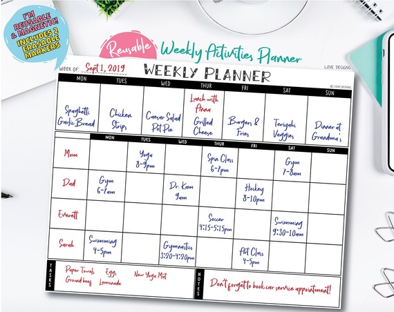 Weekly Activities Calendar