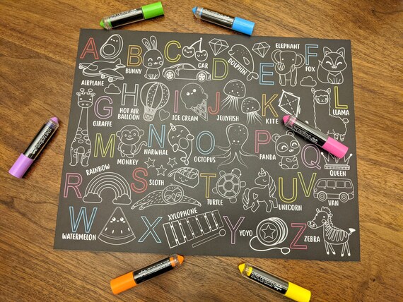 Reusable COLORING Tracing & Doodle Board Reversible - Etsy