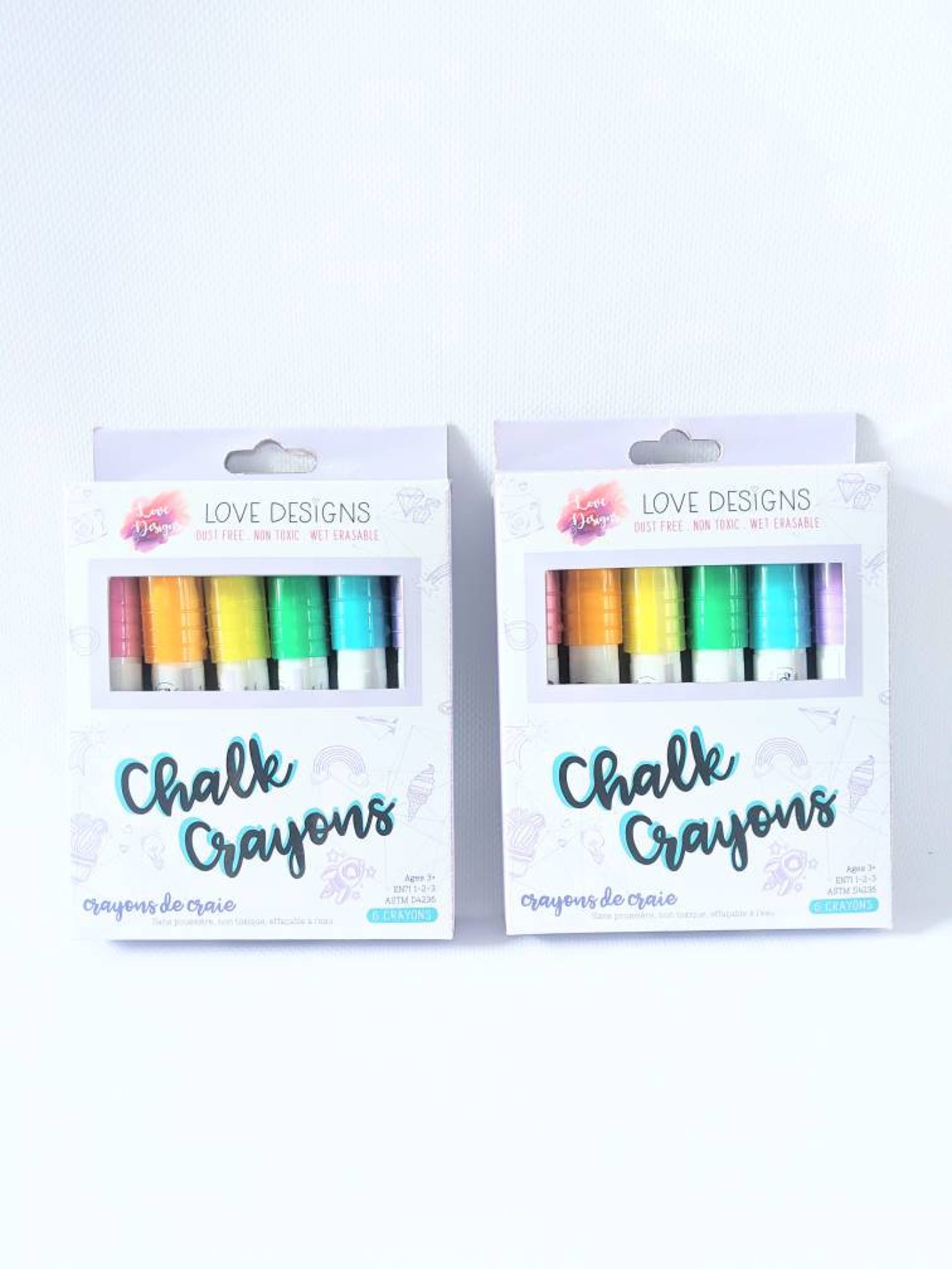 DUST-FREE Chalk Crayons Non-toxic water-based Chalk Pens | Etsy