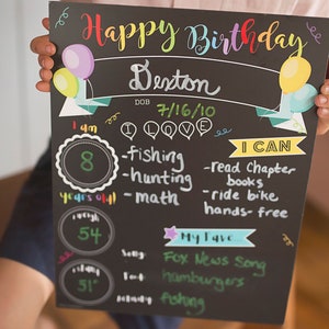 Milestone BIRTHDAY Stat Reusable Sign, 1st Birthday, Milestone Birthday ...
