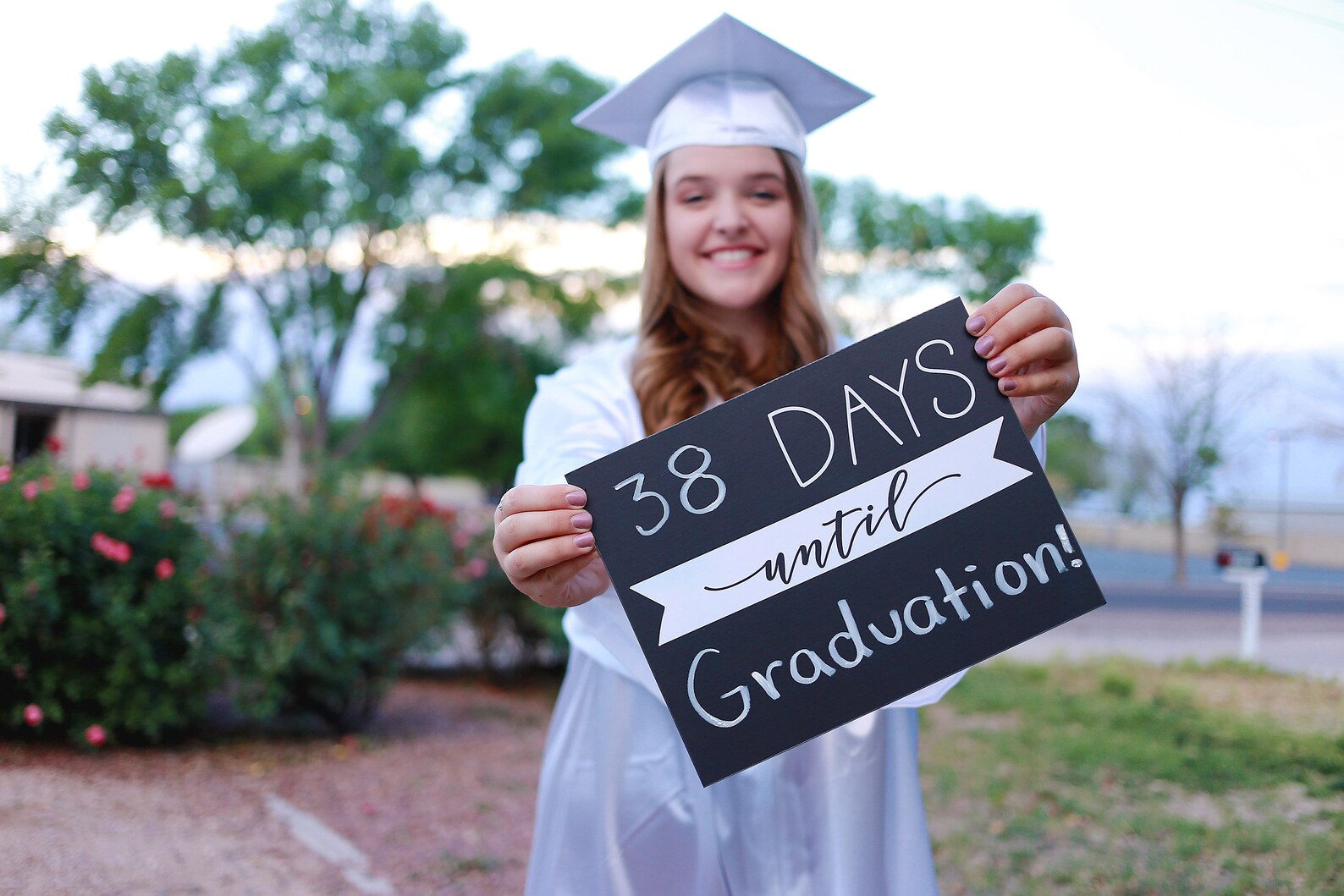 Reusable COUNTDOWN Days Until Sign Includes White Chalk Crayon Mimics ...