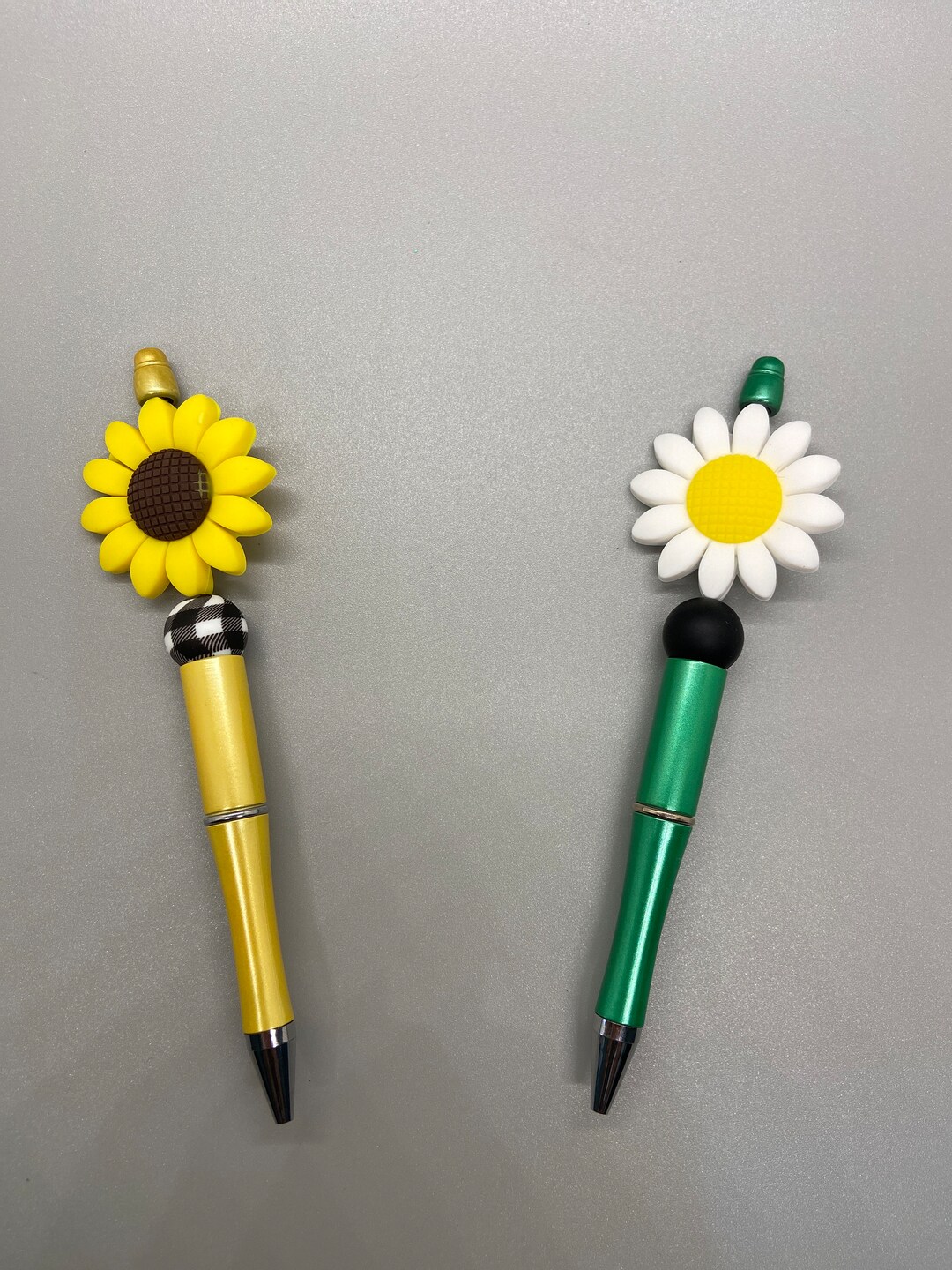 Sunflower Pen, Daisy Pen, Flower Pens, Flower Beaded Pens, Sunflower ...