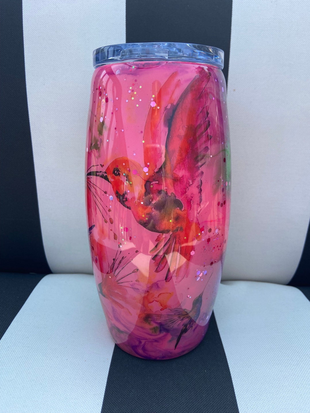 Hummingbird Glitter Tumbler, Bird Lover Cup, 25 Ounce Football Tumbler ...