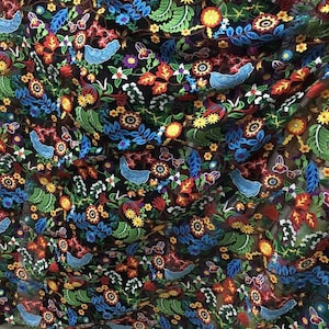 Heavy Embroidered Lace Fabric by the Yard, Multi Colors Embroidery ...